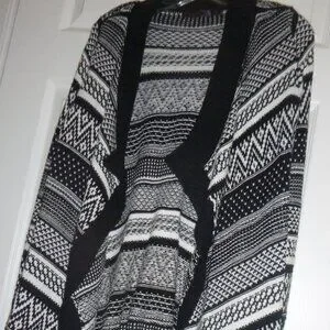 Jw Style | Sweaters | Jw Style Womens Black And White Long Sleeve ...